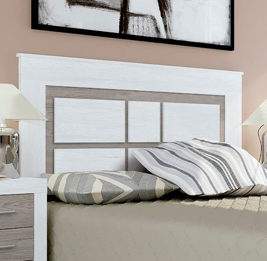 Cabecero Matrimonio LARA Tus Muebles Andersen PINO Blanco/Gris – Tengo ...